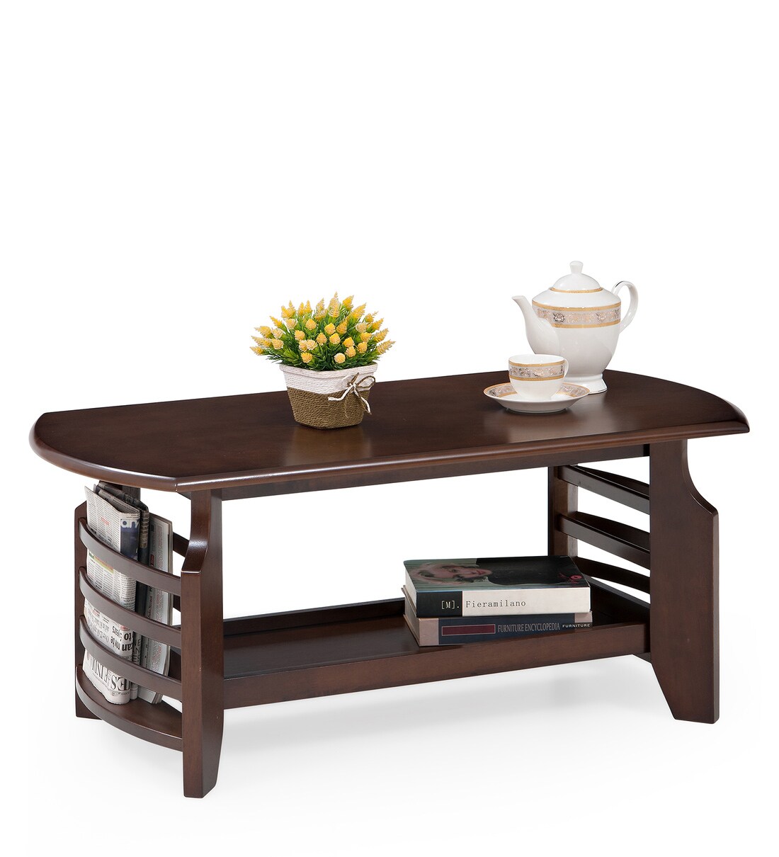 Buy Indigo Coffee Table in Walnut Finish by Max Furn Online - Modern ...