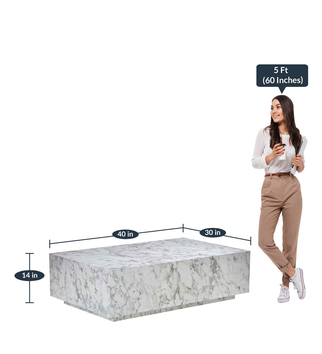 Buy Genoa Coffee Table in White By Bhati Impex Online - Eclectic Coffee ...