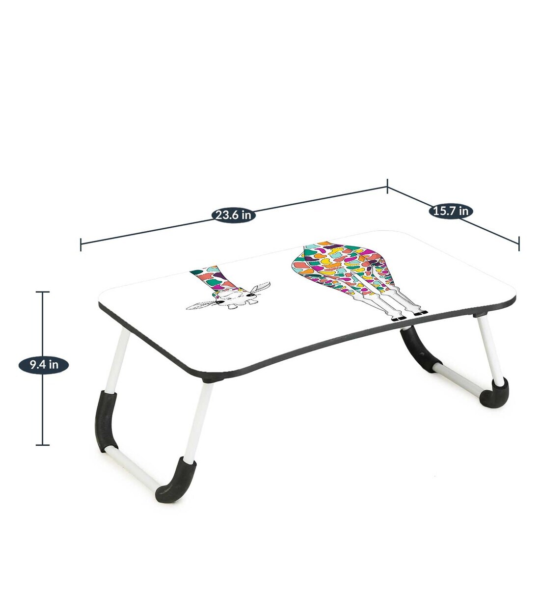 Buy Colorful Portable Table in White Finish by Sattva Online - Portable ...