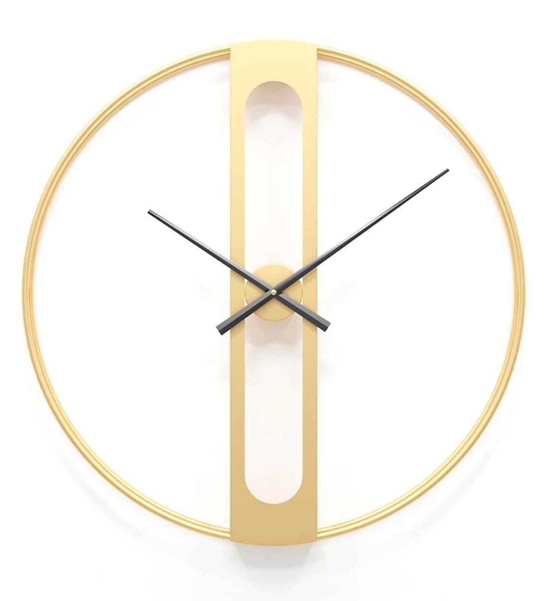 Buy Contemporary Gold Analog Wall Clock by Handicraft Town Online ...