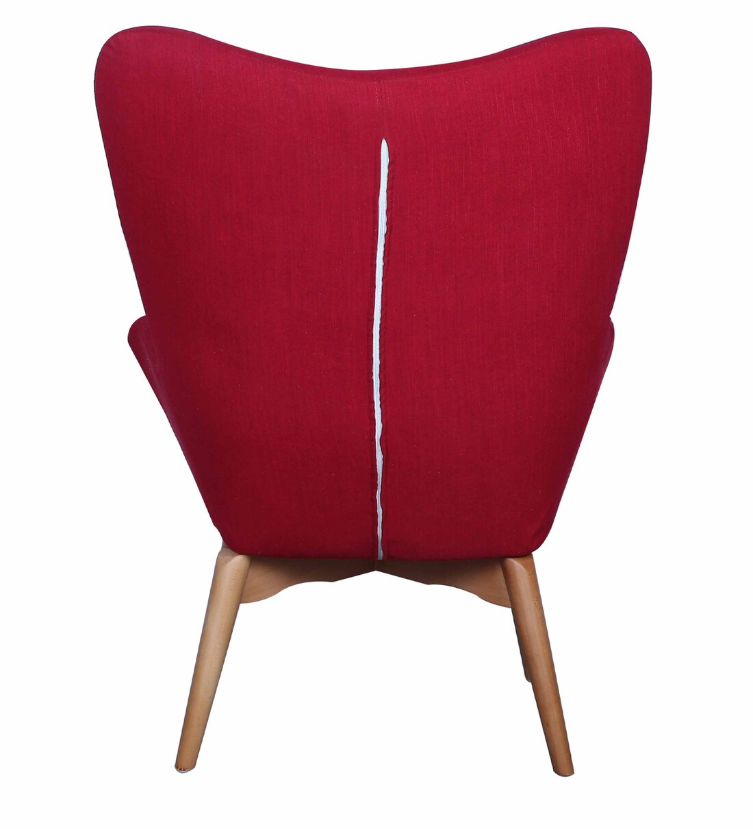 Buy Contour Wing Chair in Red Colour by Furnitech Online - Solid Color ...