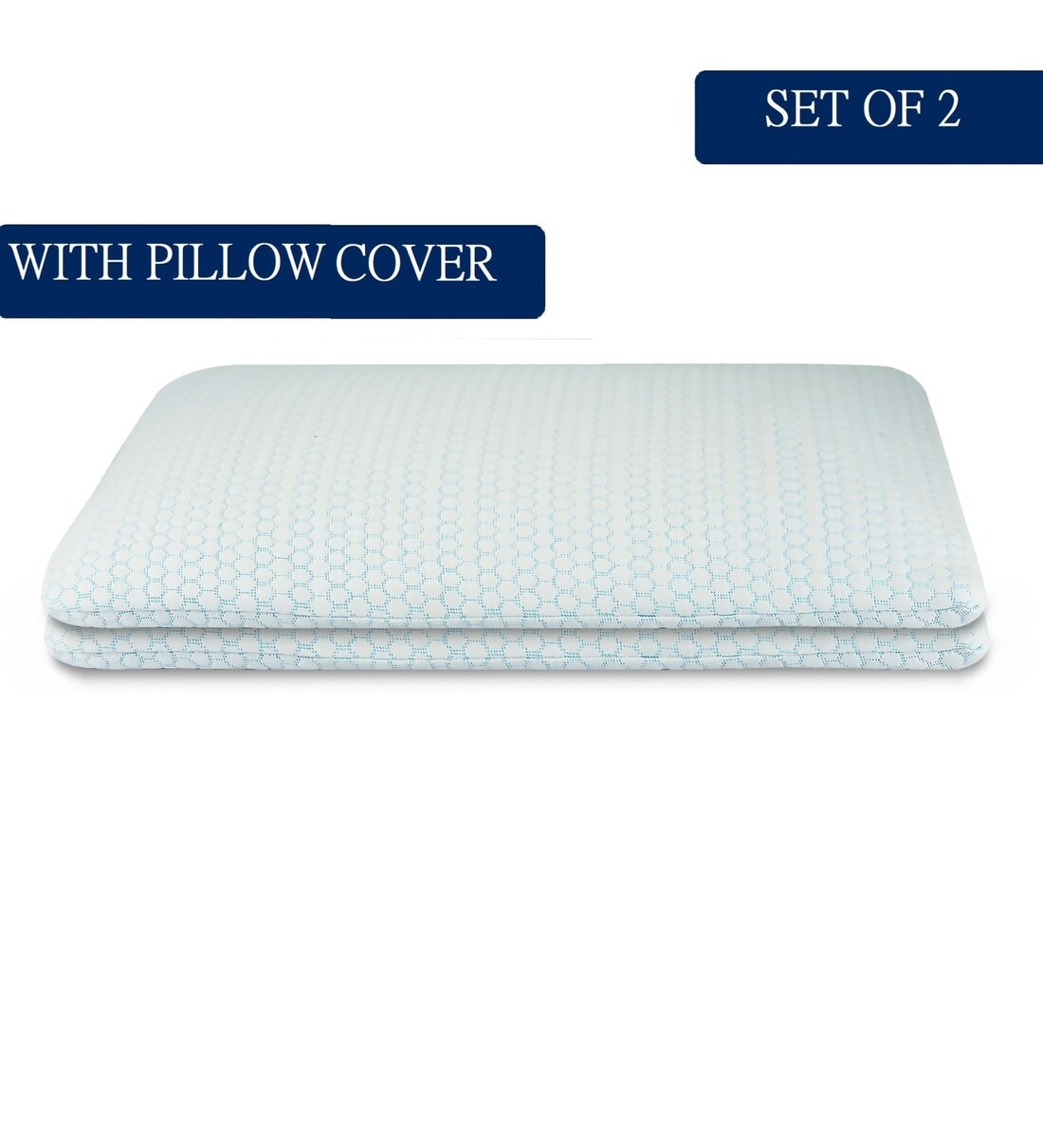 Buy Flakes Slim Cooling Gel Memory Foam 24 x 16 Inch Pillows (Set of2) at 59% OFF by Dormyo ...