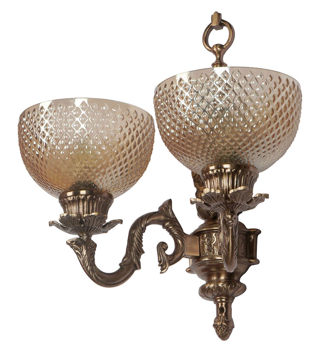 Buy Copper Aluminium and Glass Wall Light By Fos Lighting Online ...