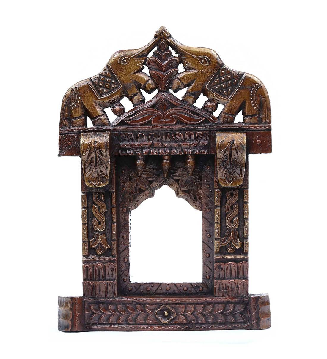 Buy Solid Wood Jharokha in Copper Colour by Craft Tree. Online ...