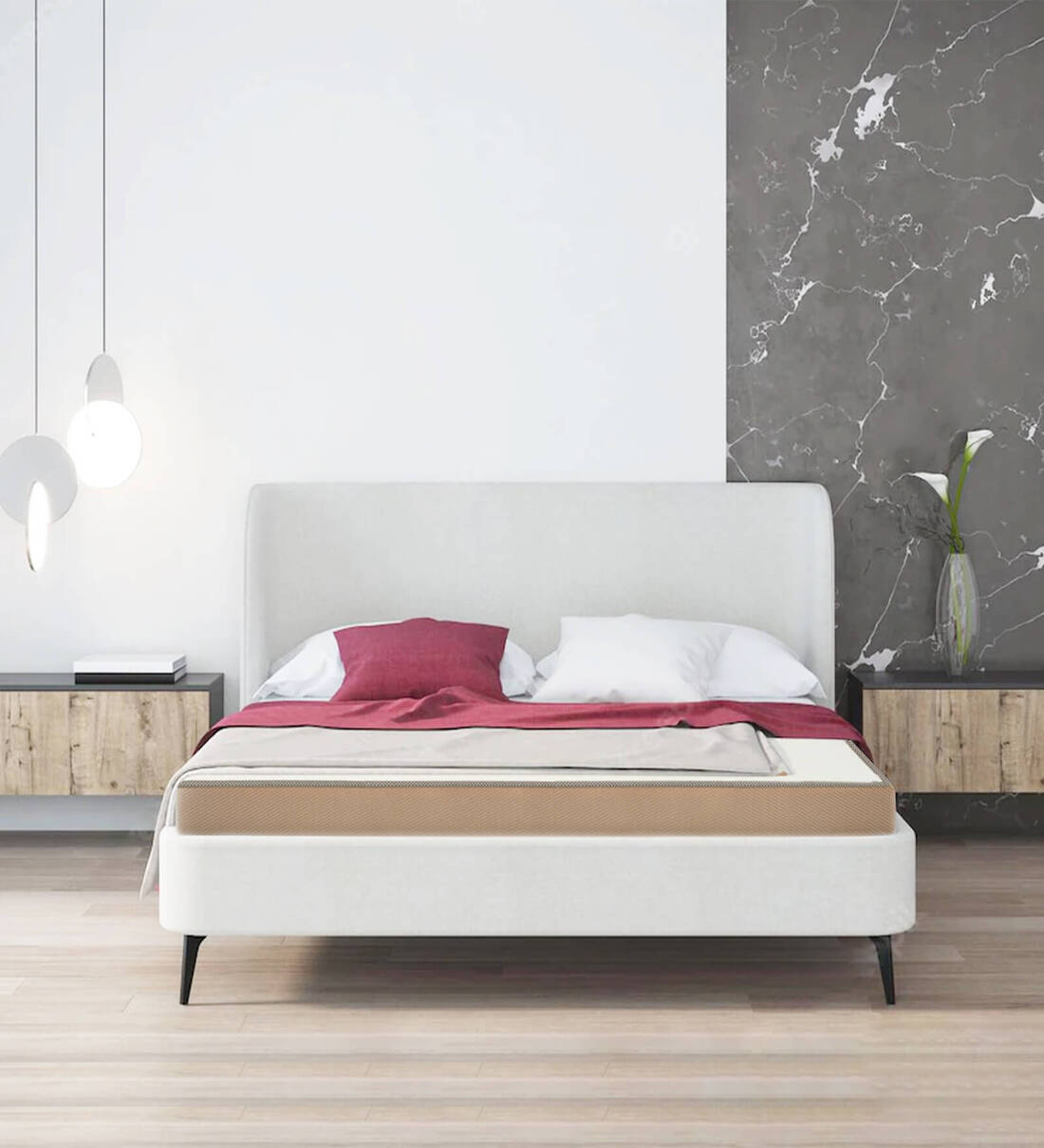 Buy Copper Memory Foam Spine Care Cool 5 Inch King Size Mattress by ...