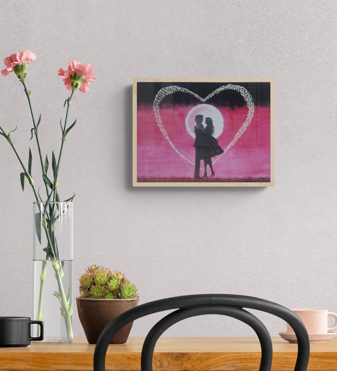 Buy Couple Goal Handmade Oil Pastels On Unframed Canvas Painting at 15% ...