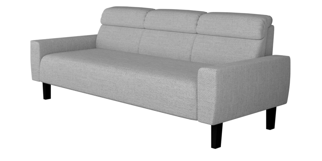 Buy Collins Fabric 3 Seater Sofa in Grey Colour by Varanda Woods Online ...