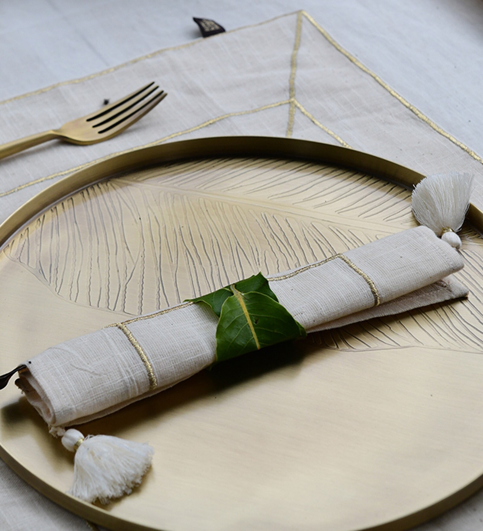 Buy Ivory (8x8) Ivory Cotton (Set of 4) Napkin at 55% OFF by Ritu Kumar ...