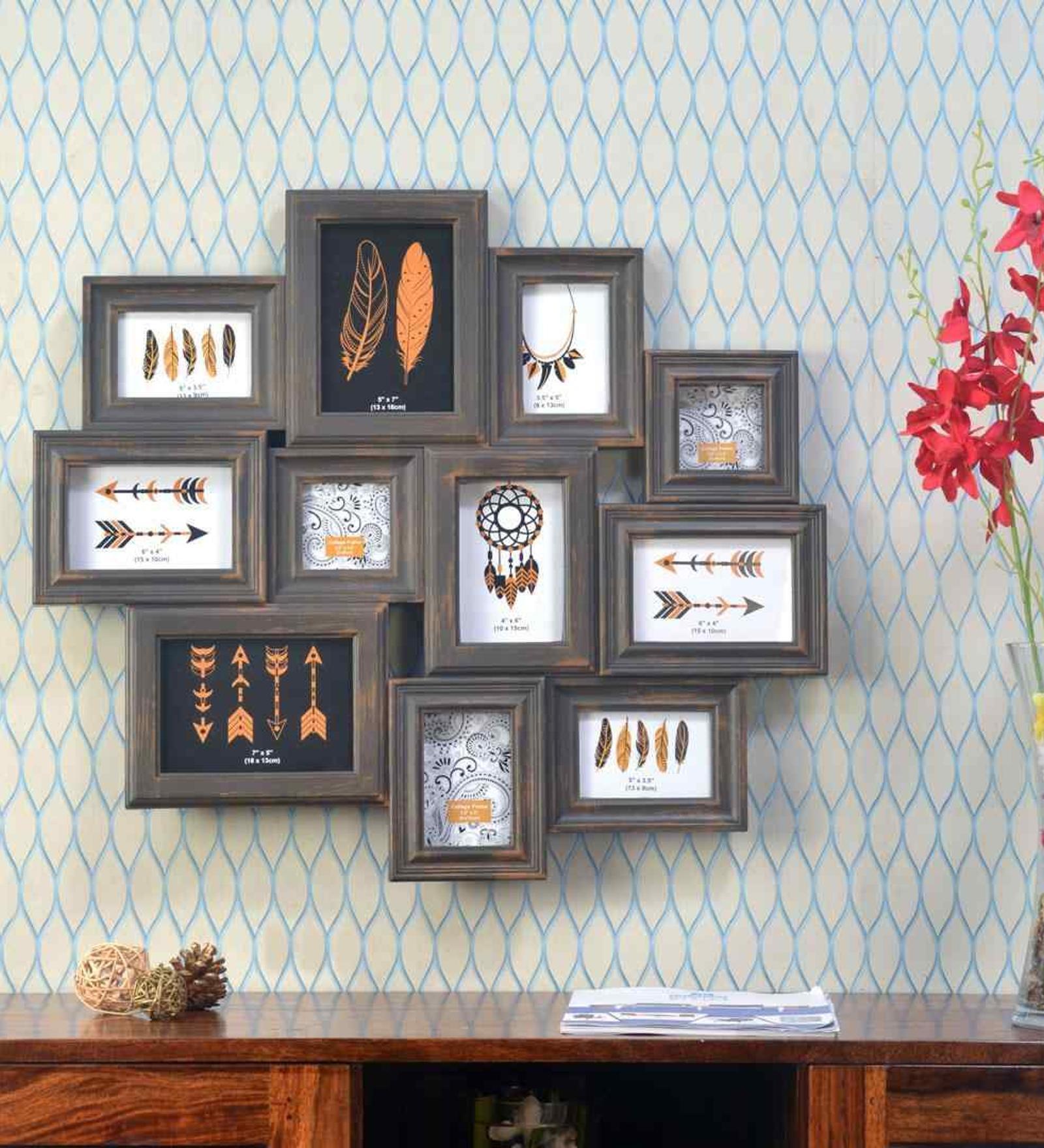 Buy Set of 11 Brown Polypropylene Collage Photo Frames at 100% OFF by ...