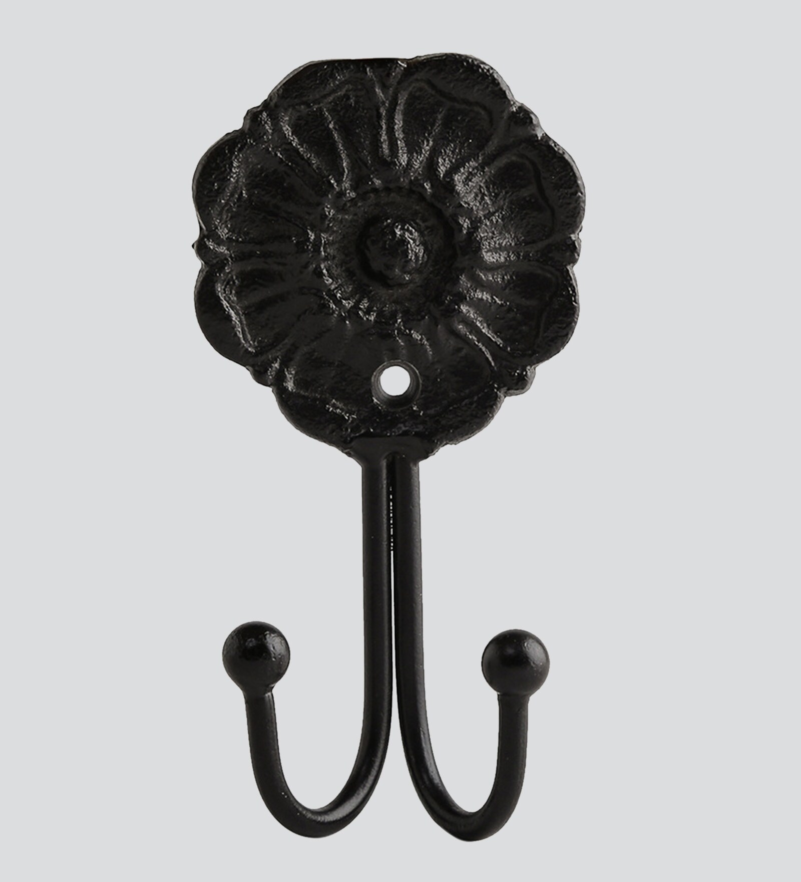 Buy Color Palette Cast Iron Black Metal Finish Hook Online - Cloth ...