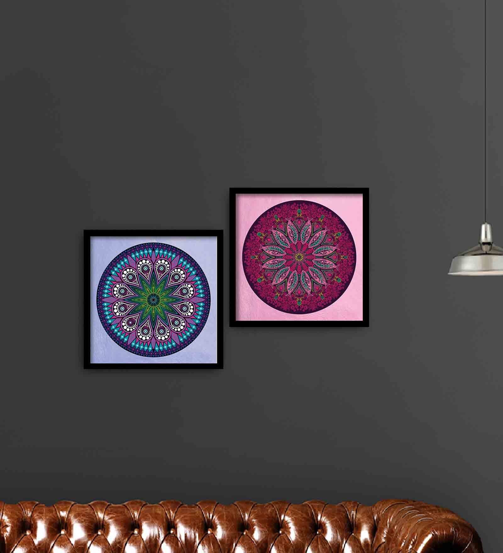 Buy Conceptualicle Multicolour Engineered Wood Framed Spiritual Art ...