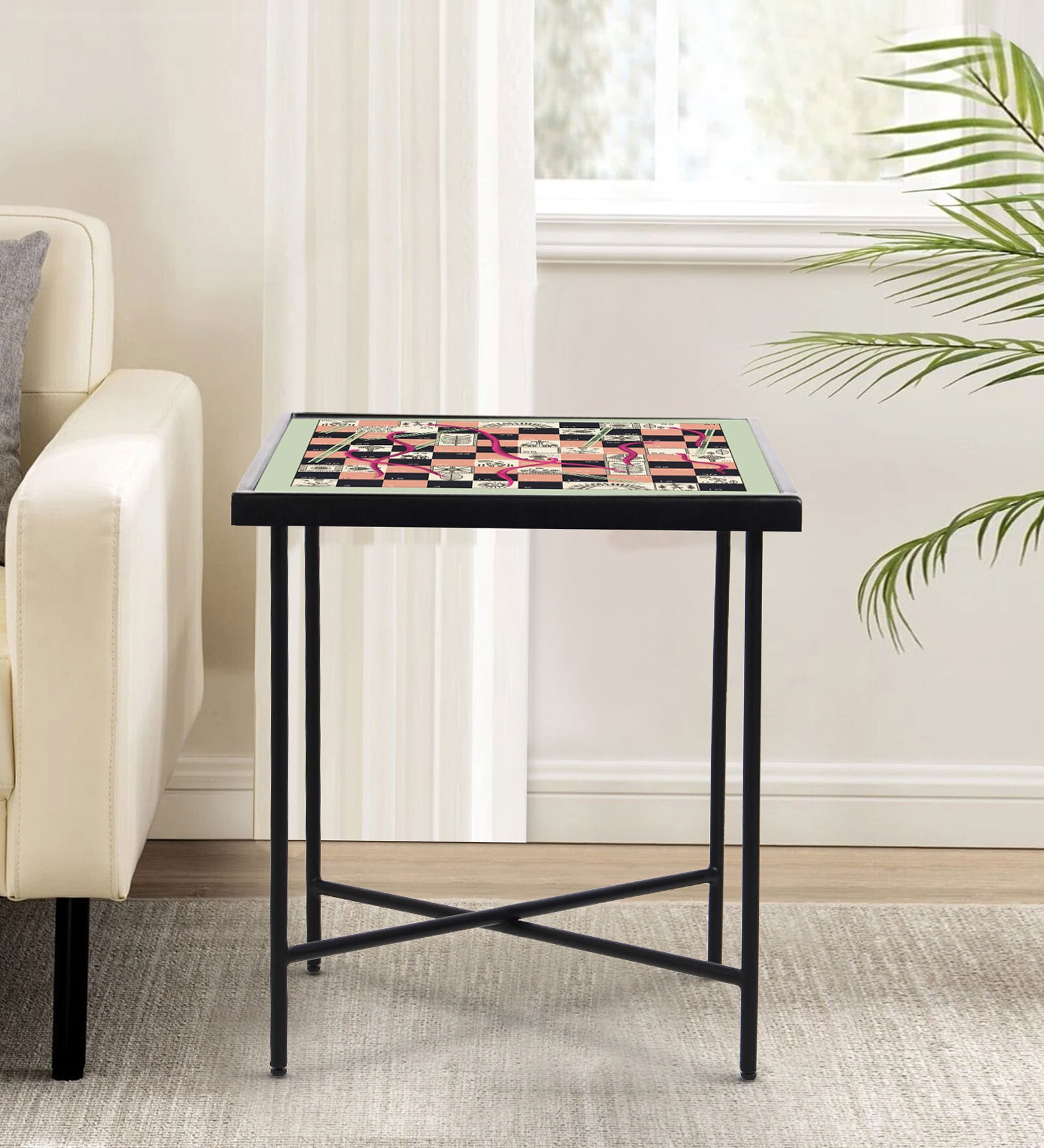 Buy Colourful Chase Glass Top Patio Table in Pink Colour at 20% OFF by ...