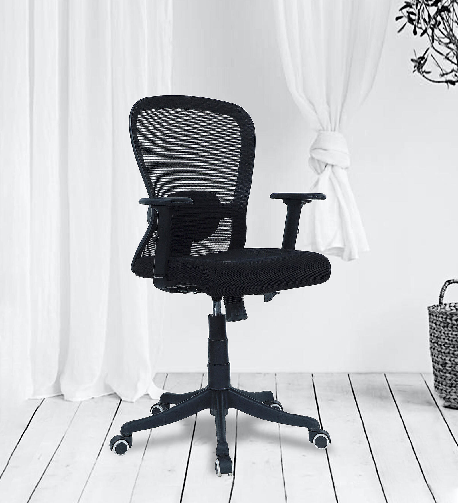 Buy Comet Breathable Mesh Ergonomic Chair in Black Colour at 39% OFF by ...