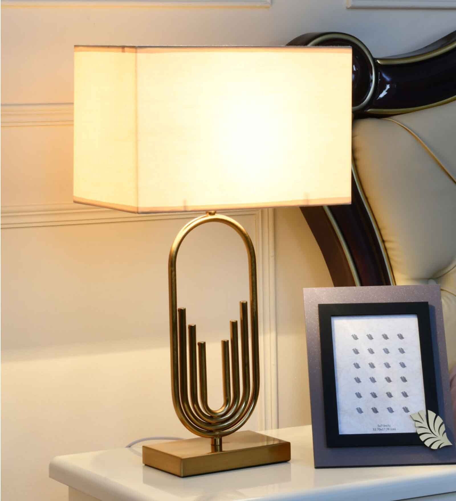 Buy Contemporary Sleek Table Lamp Gold By @Home at 55% OFF by @home ...