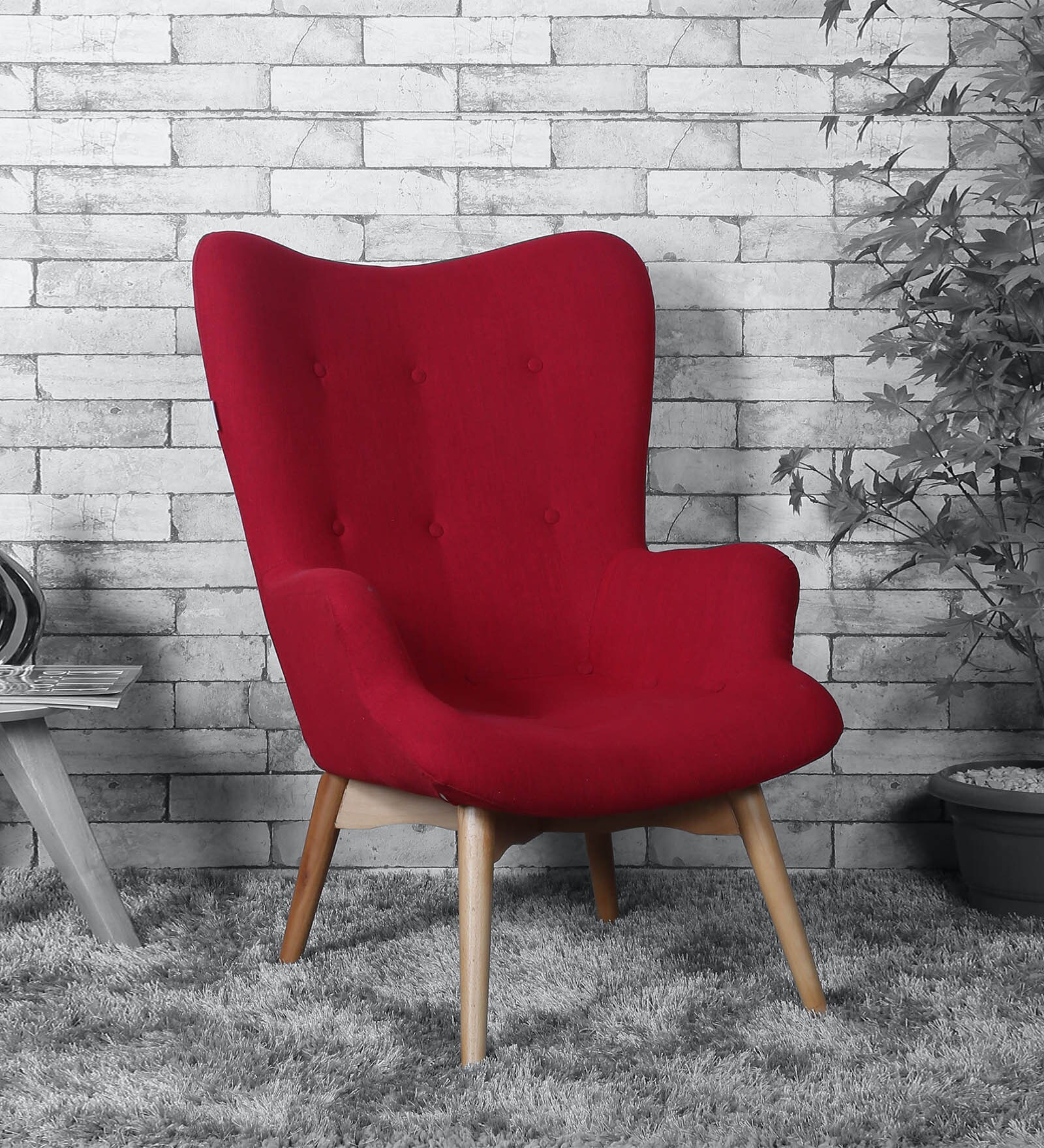 Buy Contour Wing Chair in Red Colour at 29% OFF by FURNITECH LUXE ...
