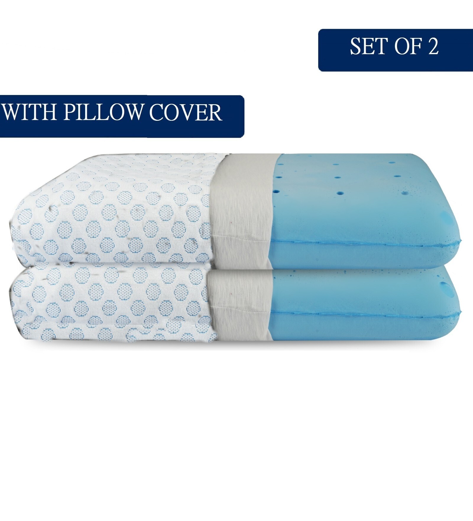 Buy Cooling Gel Memory Foam 24 x 16 Inch Pillows (Set of2) at 54% OFF by Dormyo | Pepperfry