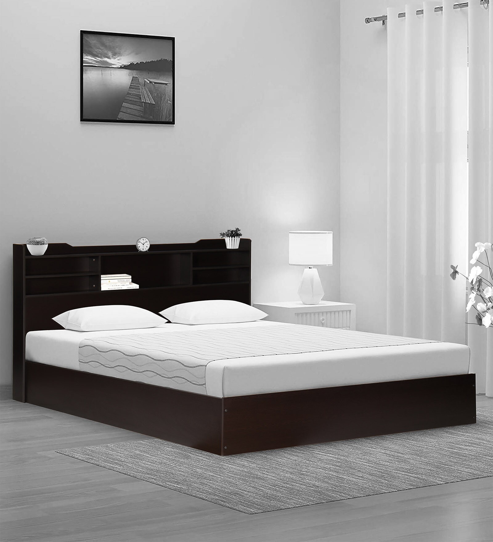 Buy Copal King Size Bed in Wenge Colour with Box Storage at 30% OFF by ...