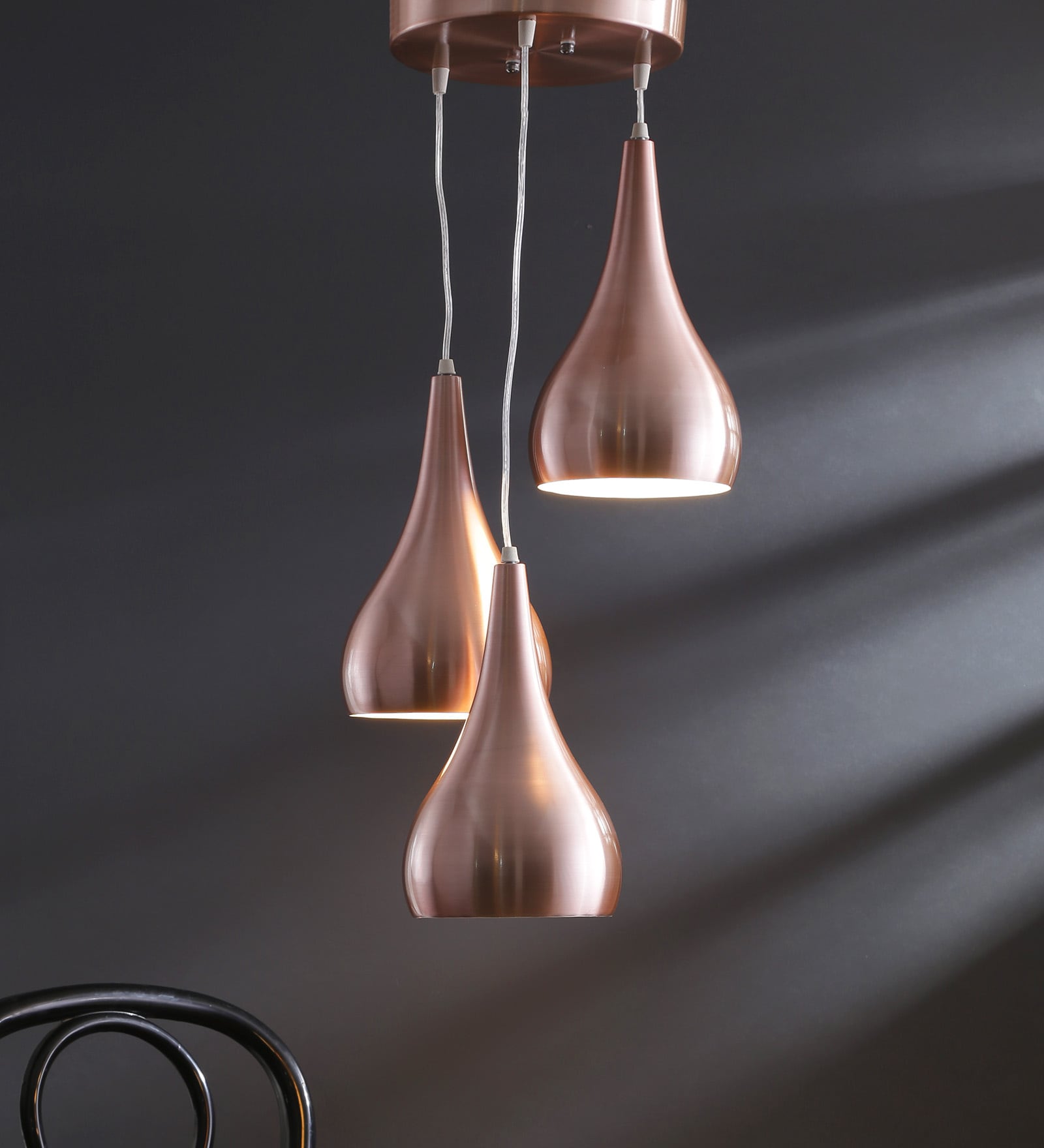 Buy Copper Metal 3 Light Cluster Hanging Lights at 3% OFF by LeArc ...
