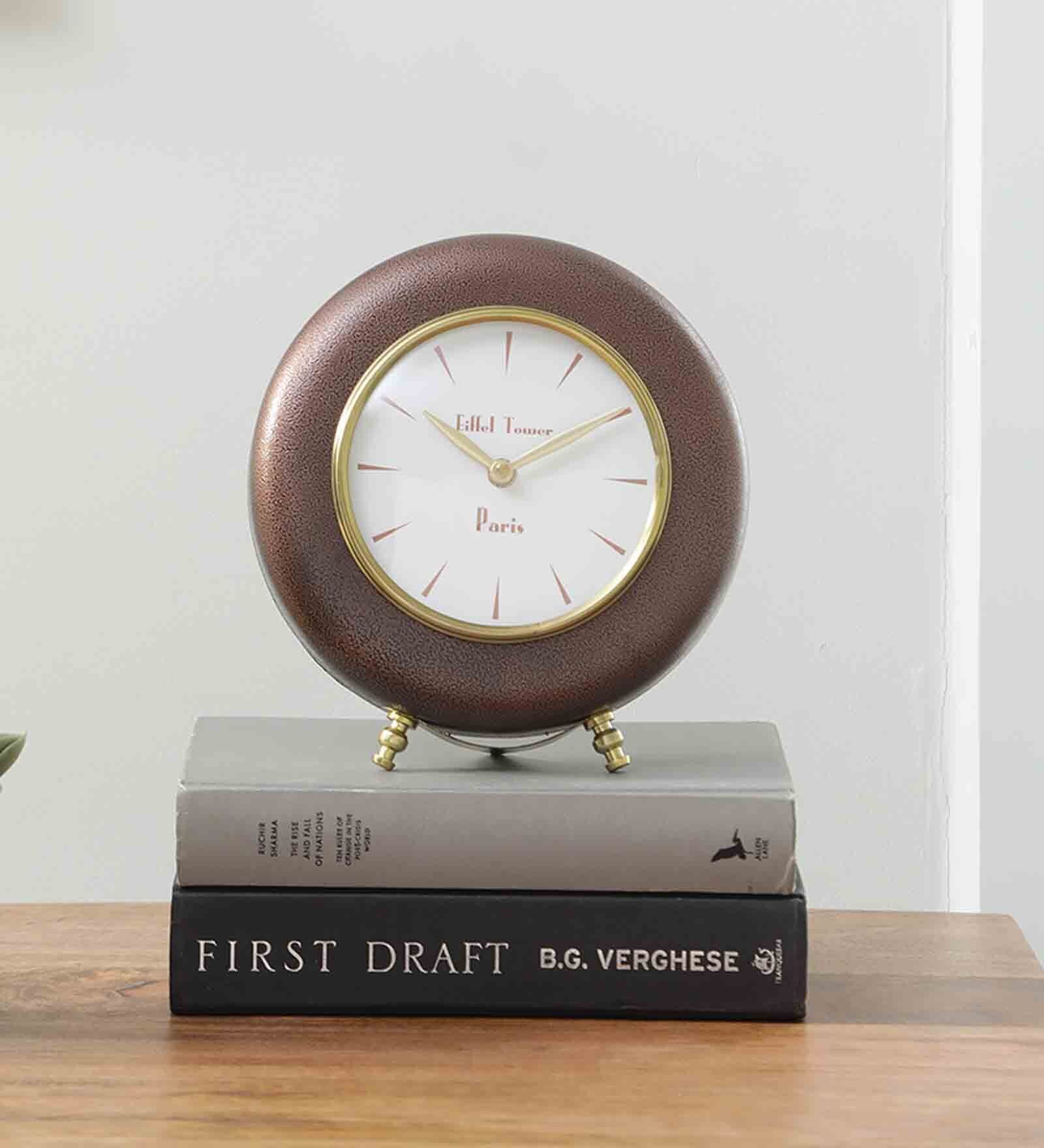 Buy Copper Antique Table Clock at 37% OFF by Cocovey | Pepperfry