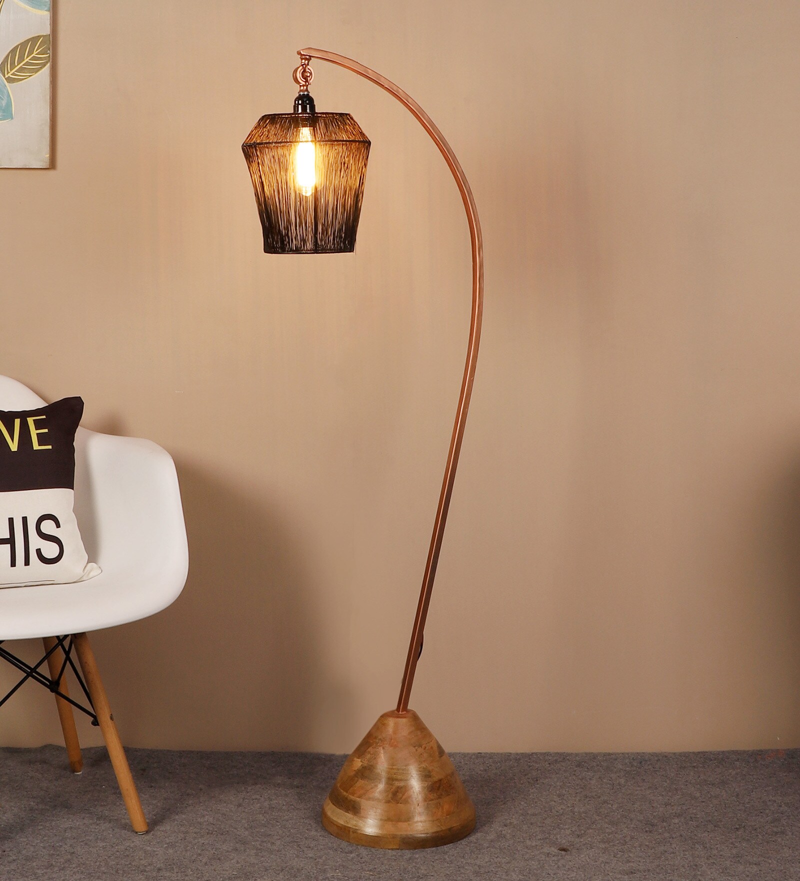 Buy Black Metal Shade Club Floor Lamp With Metal Base at 17% OFF by The ...