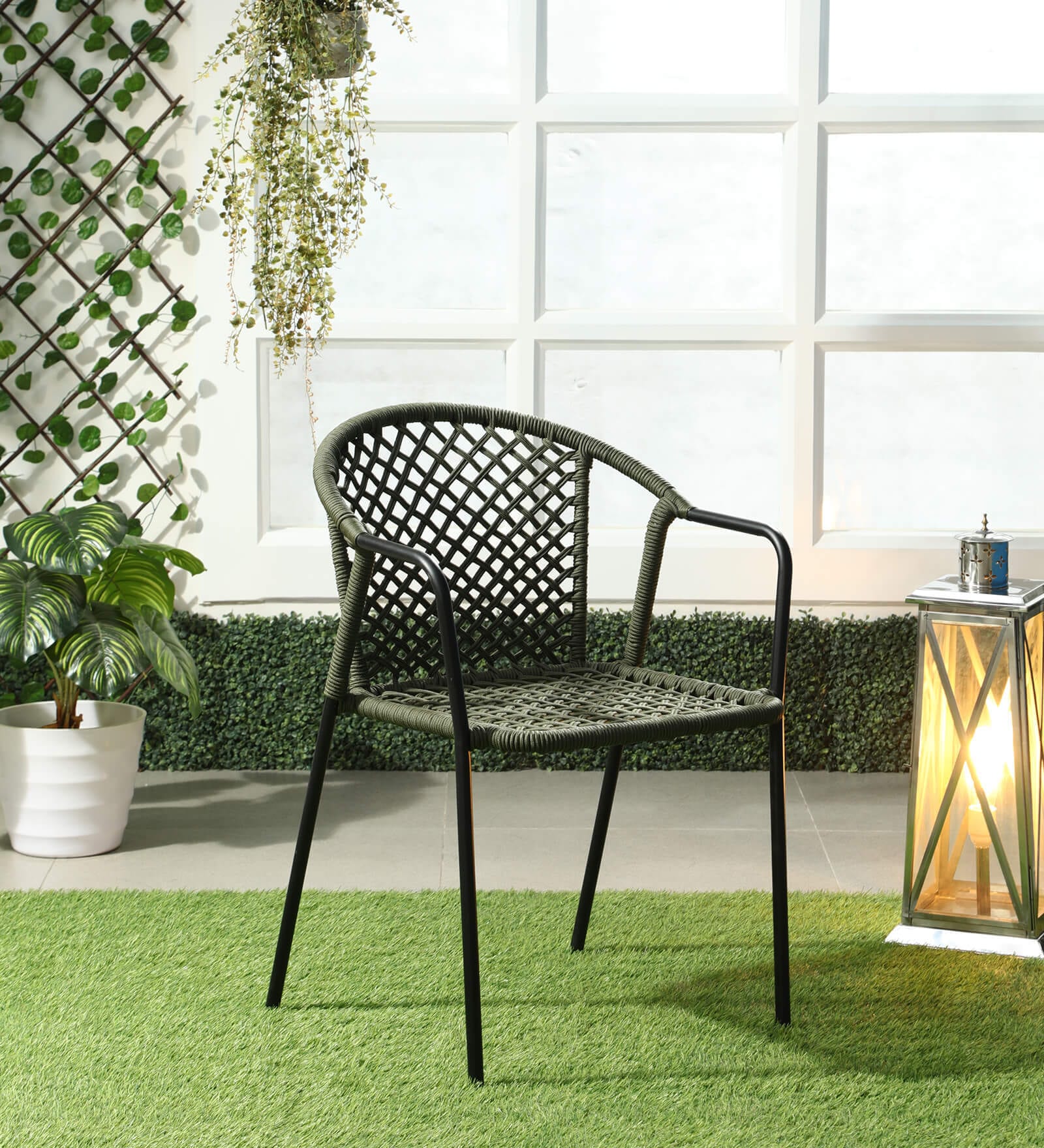 Buy Coral Metal Patio Chair in Grey Finish at 22% OFF by Advent ...