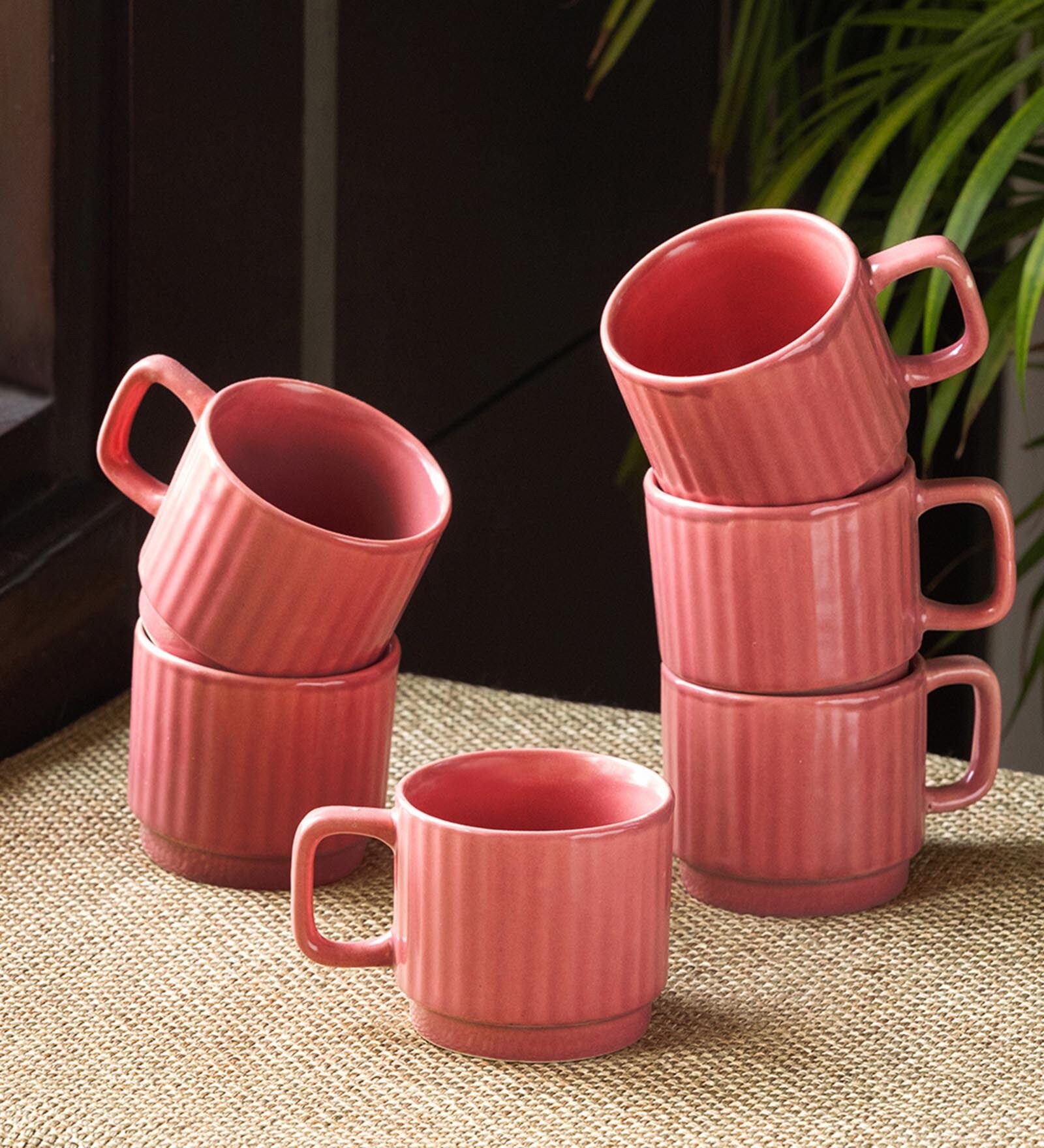 Buy Coral Reef 160ml Multicolour Ceramic (Set of 6) Tea Cups at 49% OFF ...