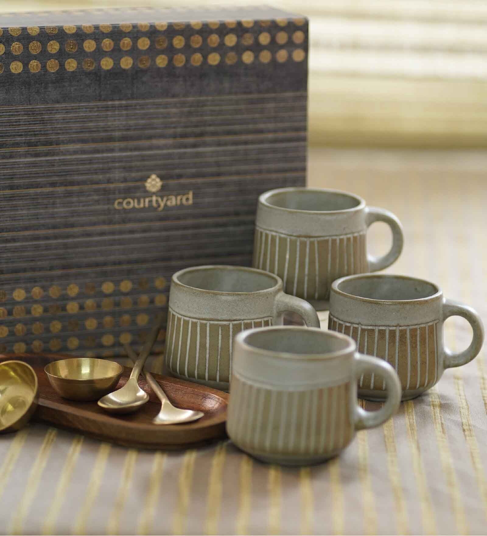 Buy Tea Cups Decor Gift (Set Of 9) at 42% OFF by Courtyard | Pepperfry