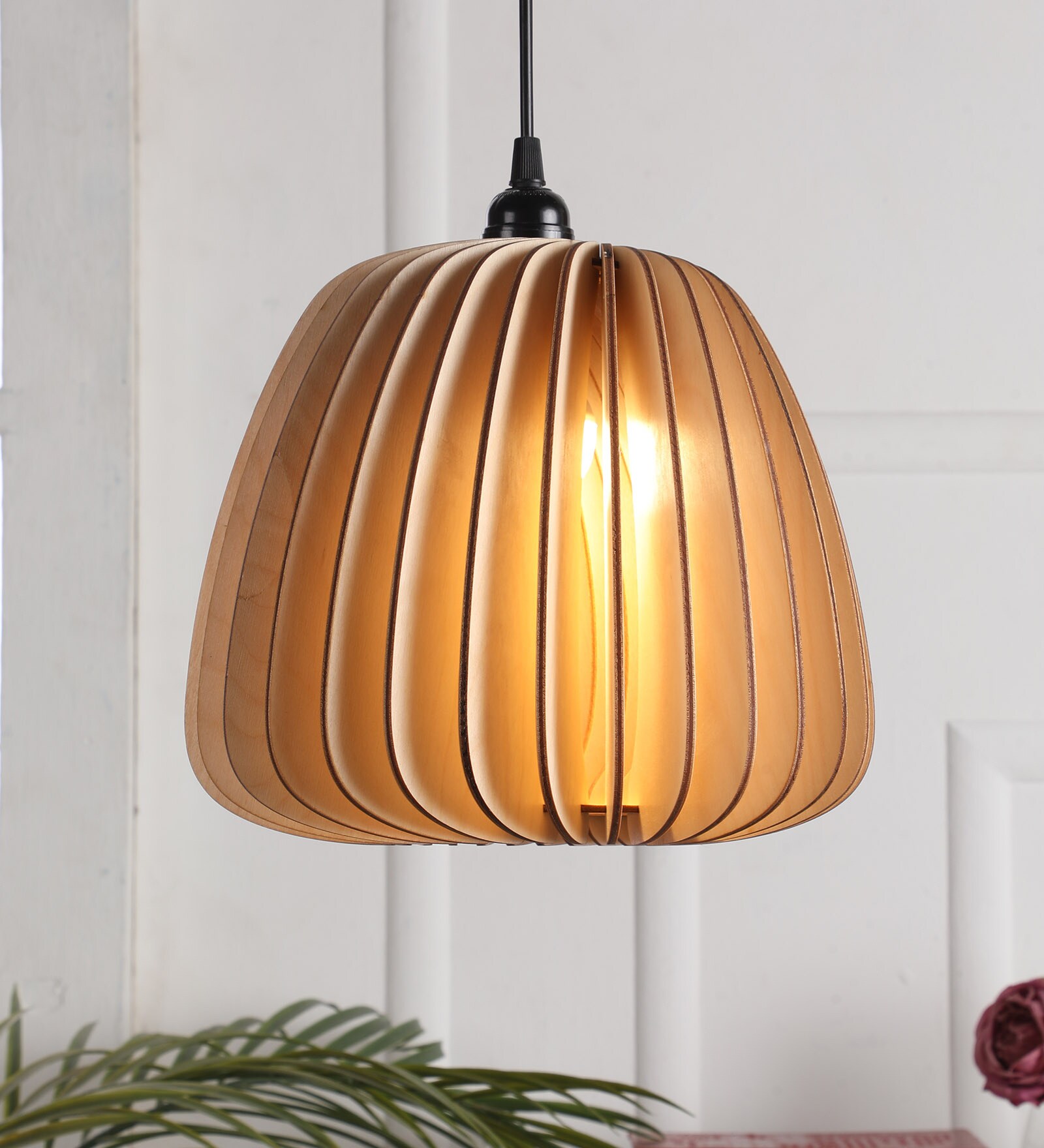 Buy Brown Wood Single Hanging Lights by Woodlab at 19% OFF by WoodLAB ...