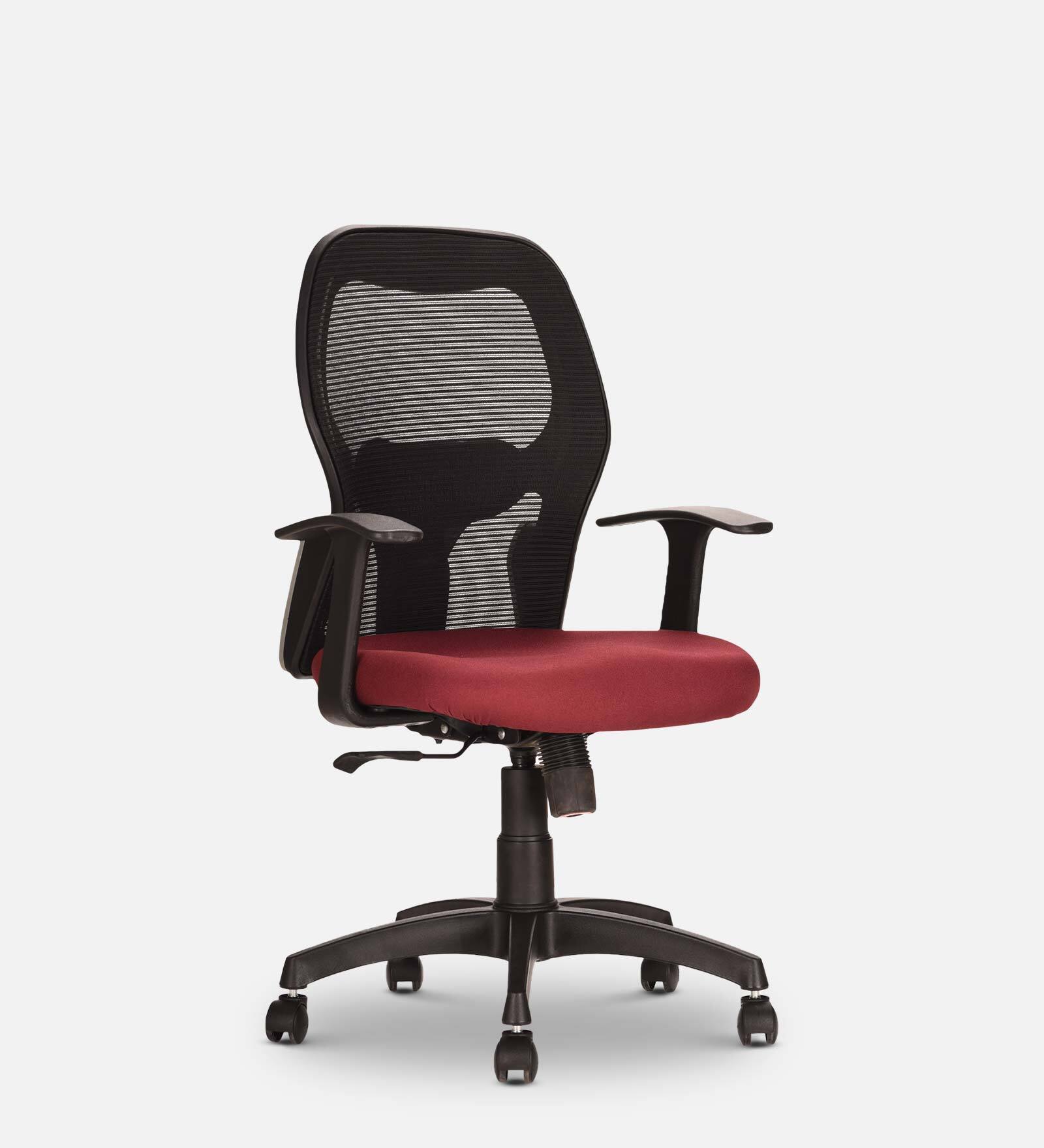 Buy Cosmos Breathable Mesh Office Chairs in Maroon Colour at 11% OFF by ...