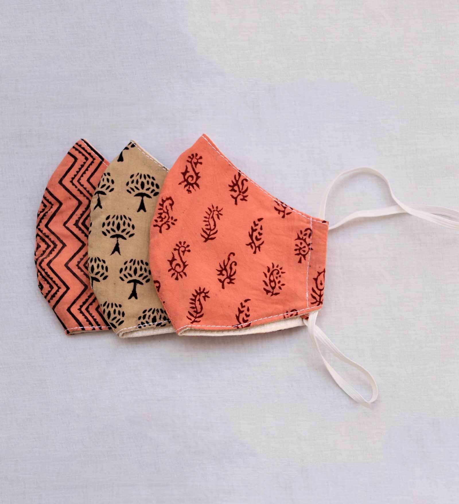 Buy Cotton 4 Layer Reusable Face Mask with Various Design in Multicolor ...