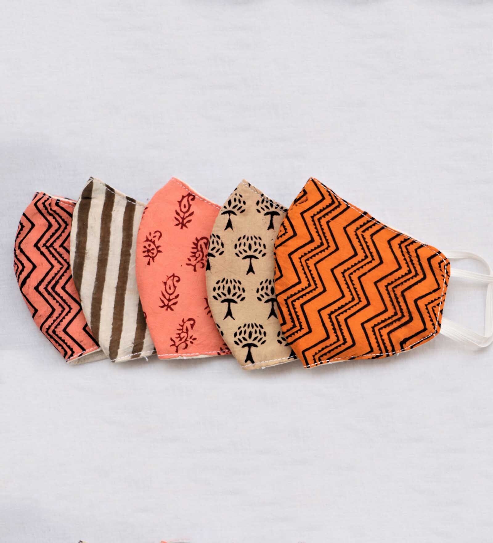 Buy Cotton 4 Layer Reusable Face Mask with Various Design in Multicolor ...