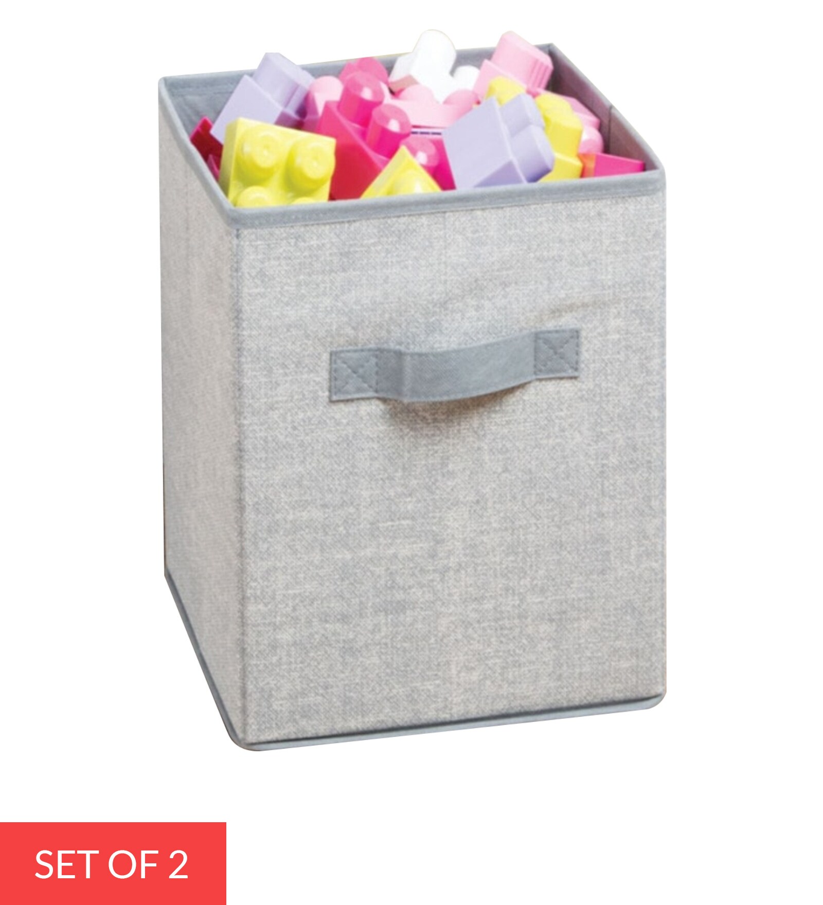 Buy Grey Cotton Wardrobe Basket, Set of 2 by Interdesign Online ...