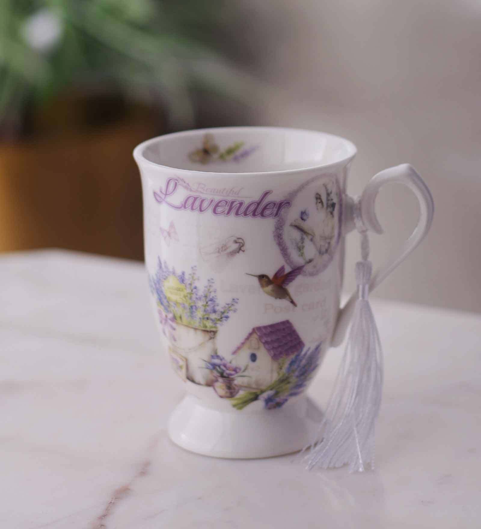 Buy County Lavender 350ml Purple Ceramic Tea Cup at 28% OFF by A ...