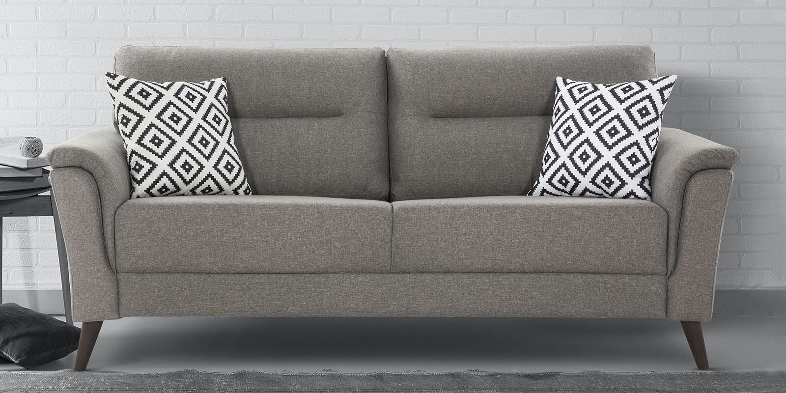 Buy Concorde 3 Seater Sofa In Grey Colour at 28% OFF by Woodsworth from ...