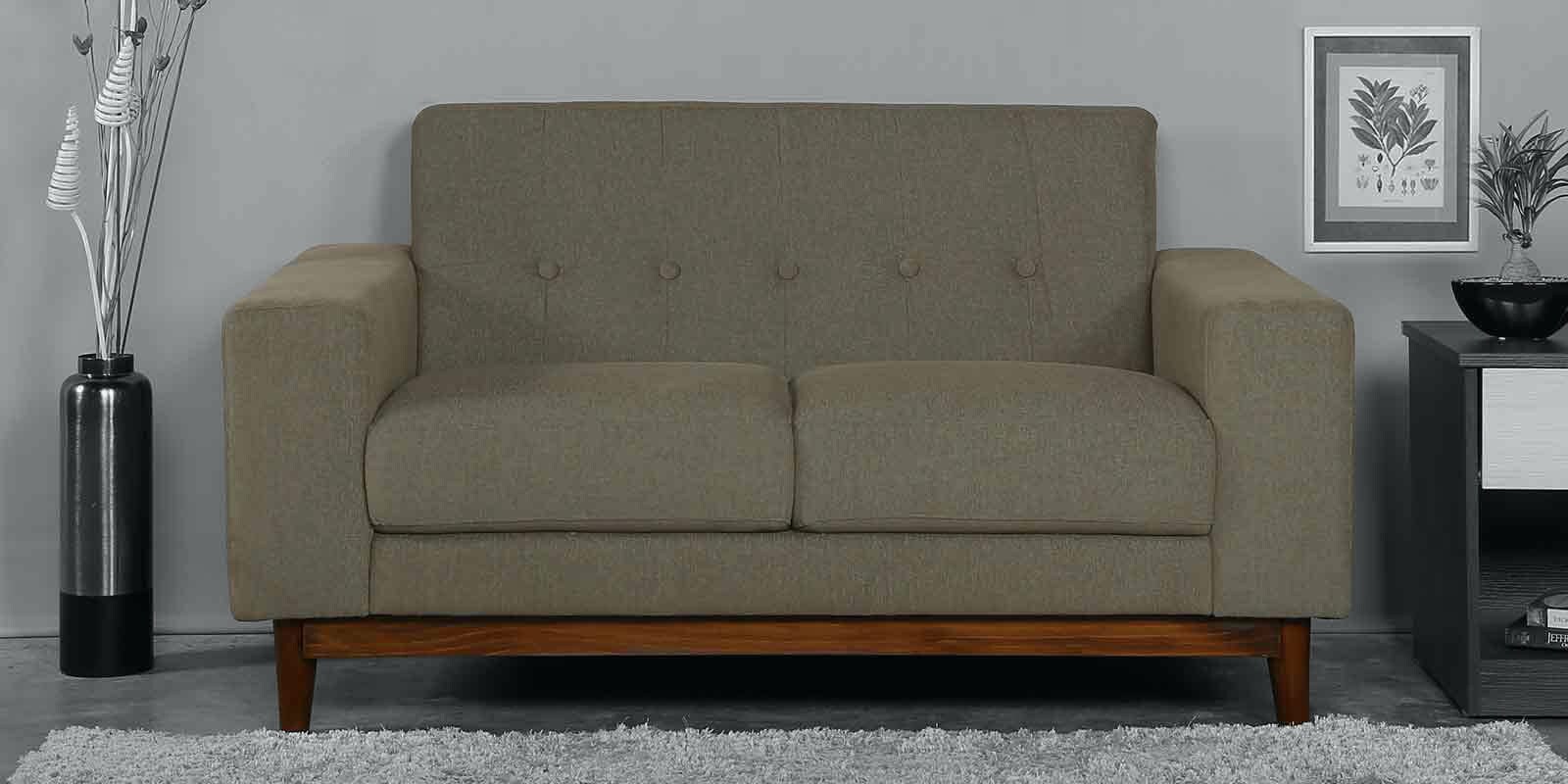 Buy Cordoba Fabric 2 Seater Sofa In Sandy Brown Colour By Casacraft ...