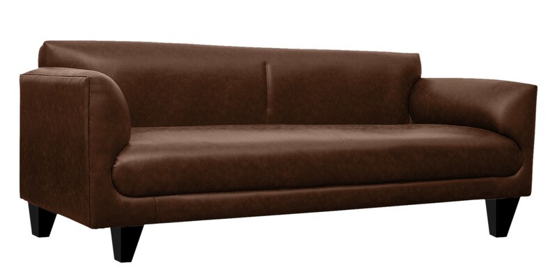 Buy Convi Leatherette 3 Seater Sofa in Lama Brown Colour by Shakura ...