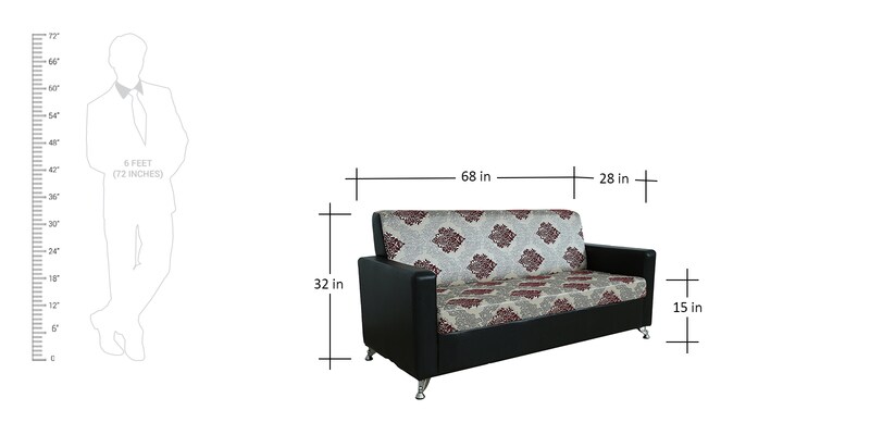 Buy Cosmo Three Seater Sofa by Stellar Online - Sofa Sets - Sofa Sets ...