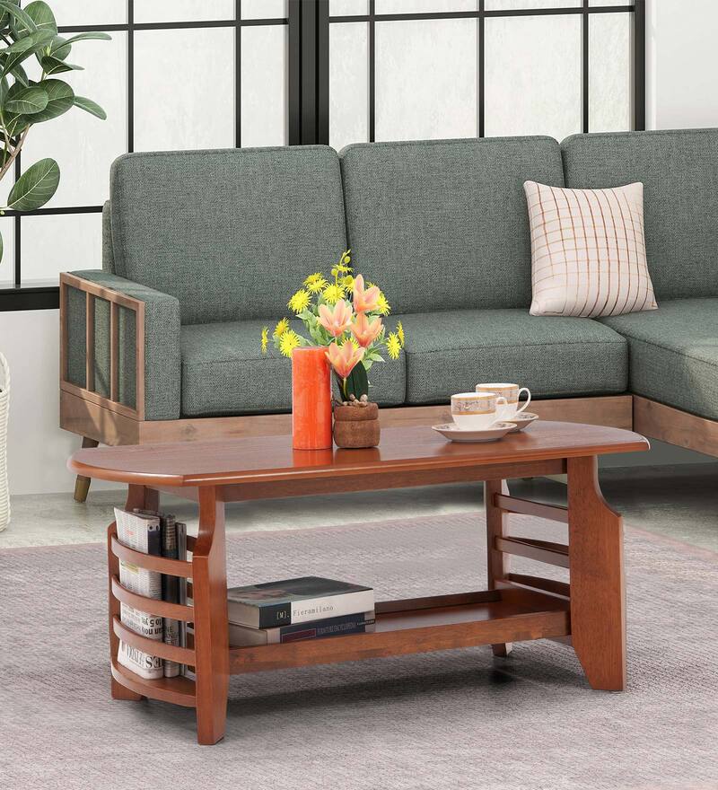 Buy Indigo Coffee Table in Oak Finish by Max Furn Online - Modern ...