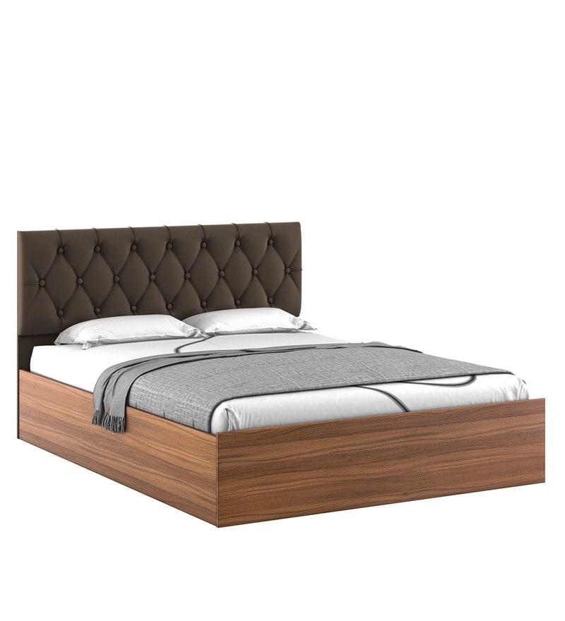 Buy Comet Queen Size Bed in Exotic Teak Finish with Hydraulic Storage ...