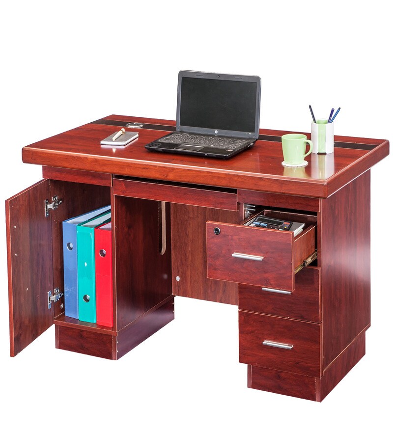 Buy Computer Table in Red Colour by Durian Online - Modern Writing ...