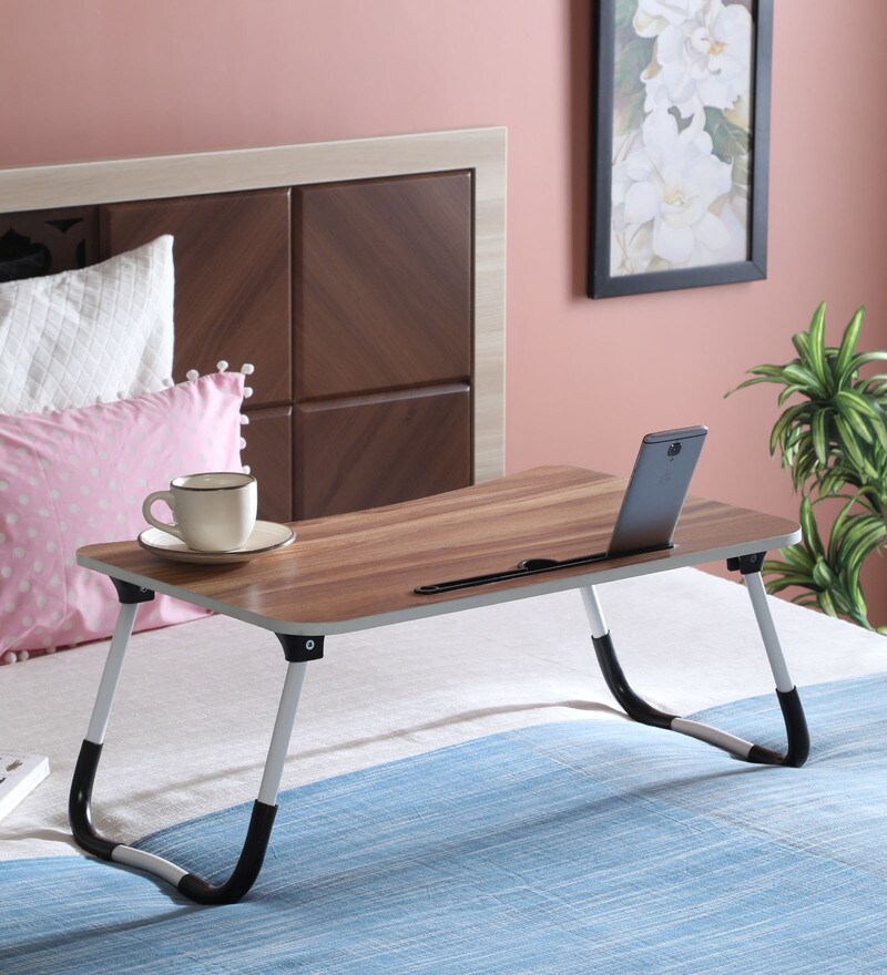 Buy Conrad Portable Laptop Table in Walnut Colour by Modular Tech ...