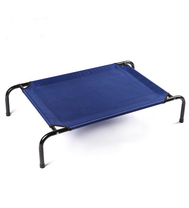 Buy Extra Large Cooling Elevated Dog Bed in Blue Colour by KUTKUT ...