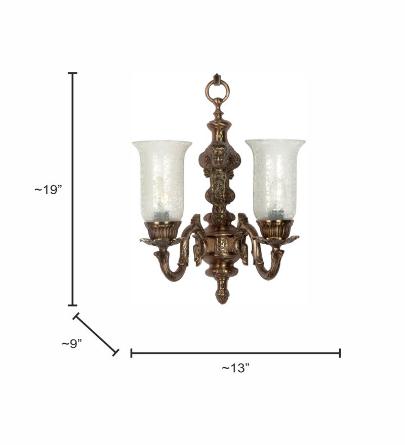 Buy Copper Aluminium and Glass Wall Light By Fos Lighting Online ...