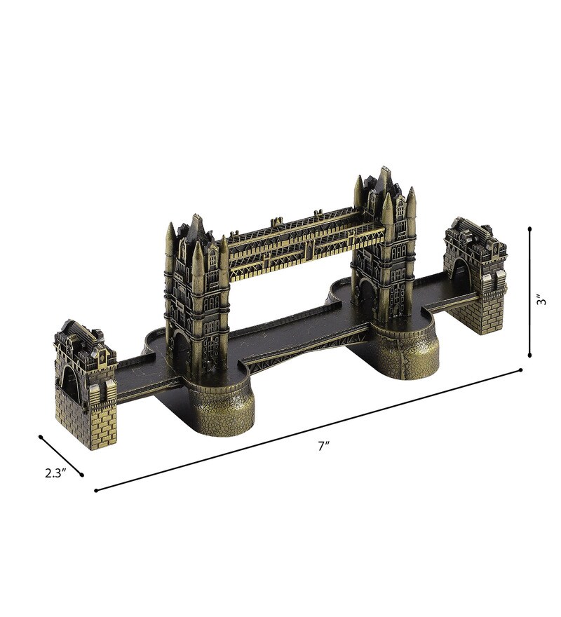 Buy Copper Metal Tower Bridge London Monuments Decor Showpiece by Exim ...