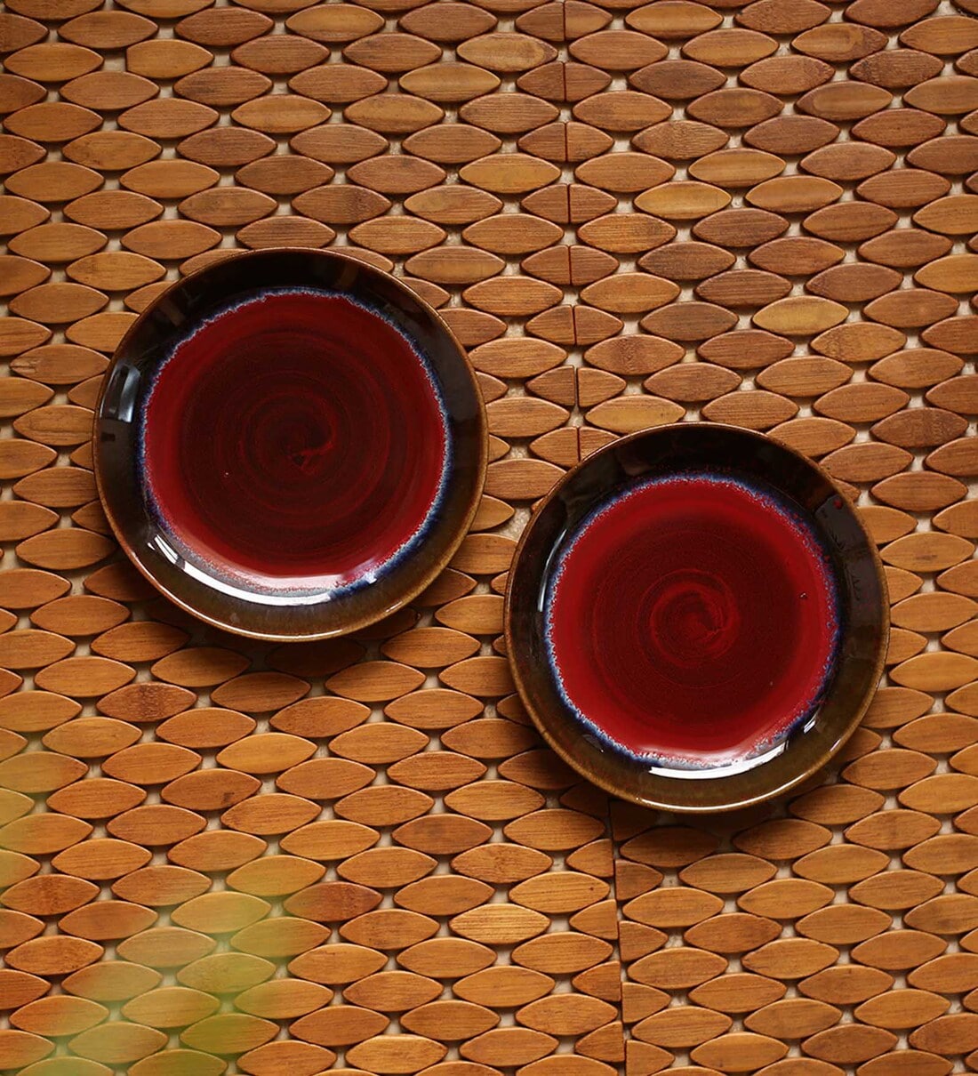 Buy Crimson Frisbee 7 Inch Black Ceramic (Set of 2) Quarter Plate at 48 ...