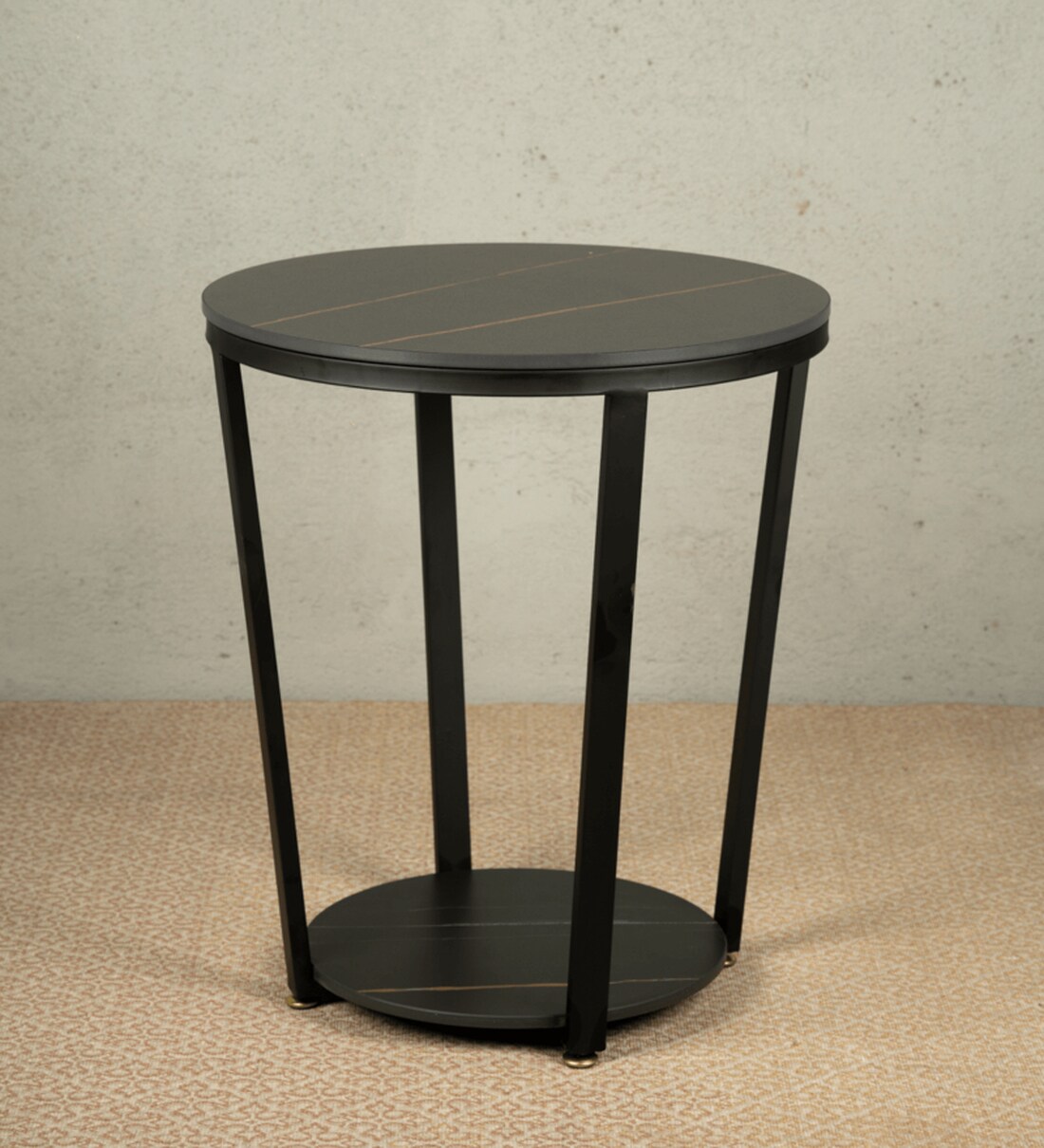 Buy Cruz Metal End Table In Black Finish With Ceramic Tile Top at 100% OFF by The Golden ...