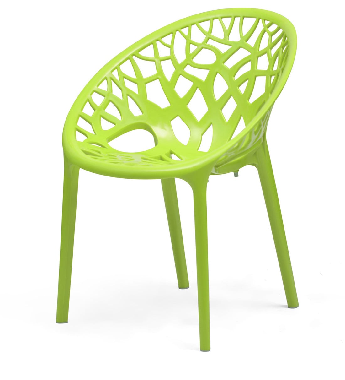 Buy Crystal Plastic Chair in Lime Green Finish by Nilkamal Online ...