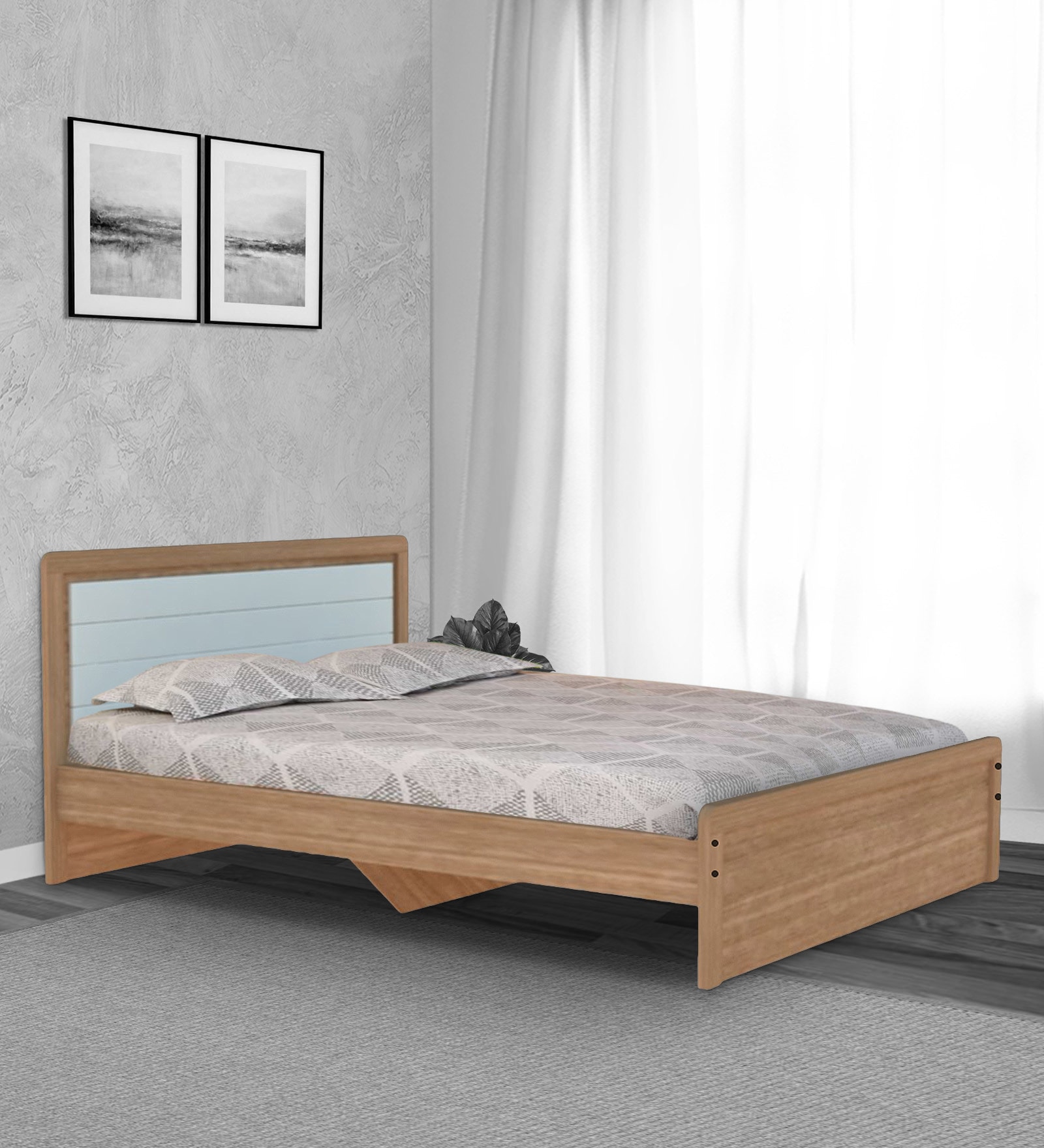 Buy Cracus King Size Bed in Urban Teak With Frosty White Finish at 42% ...