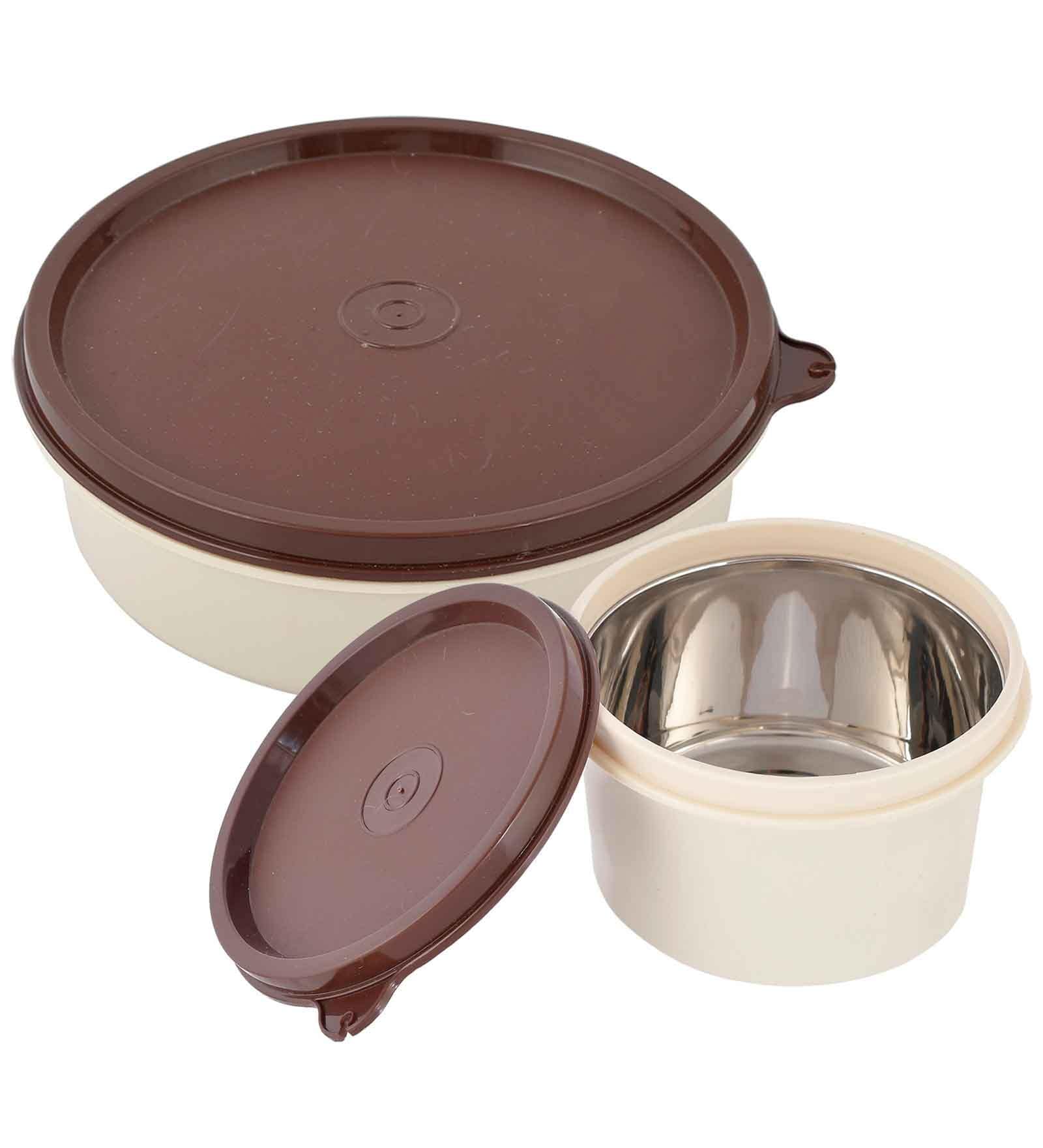 Buy Cream & Brown Plastic Lunch Box at 50% OFF by Kuber Industries ...
