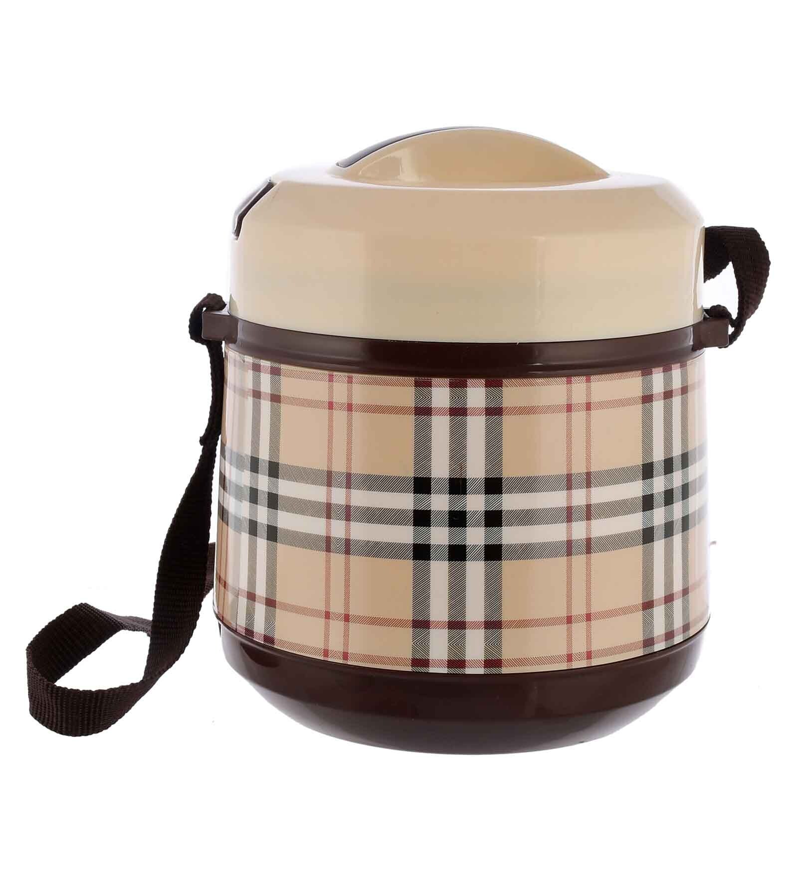 Buy Cream & Brown Plastic Lunch Box at 50% OFF by Kuber Industries ...